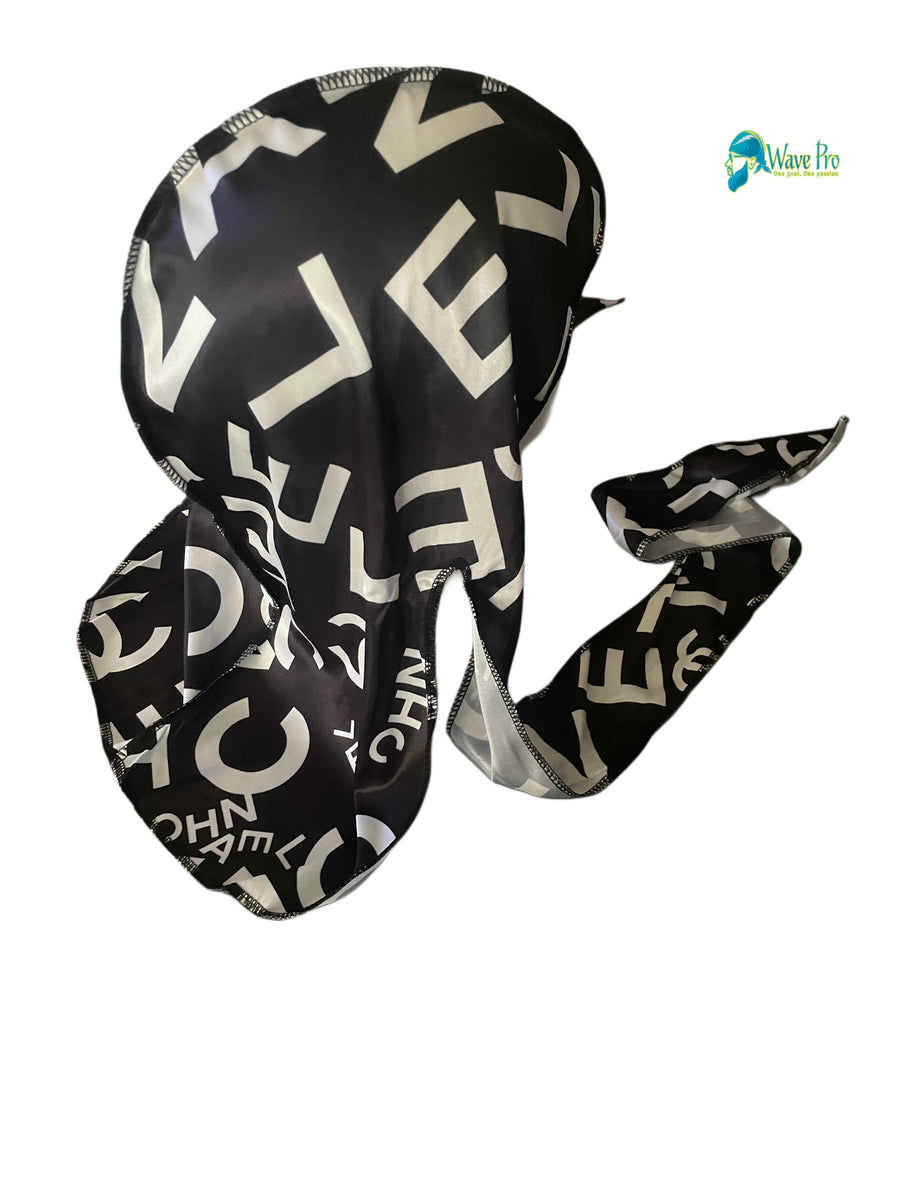 Durags For Sale | Silky Black Chanel Durag | The Best Designer Durags ...